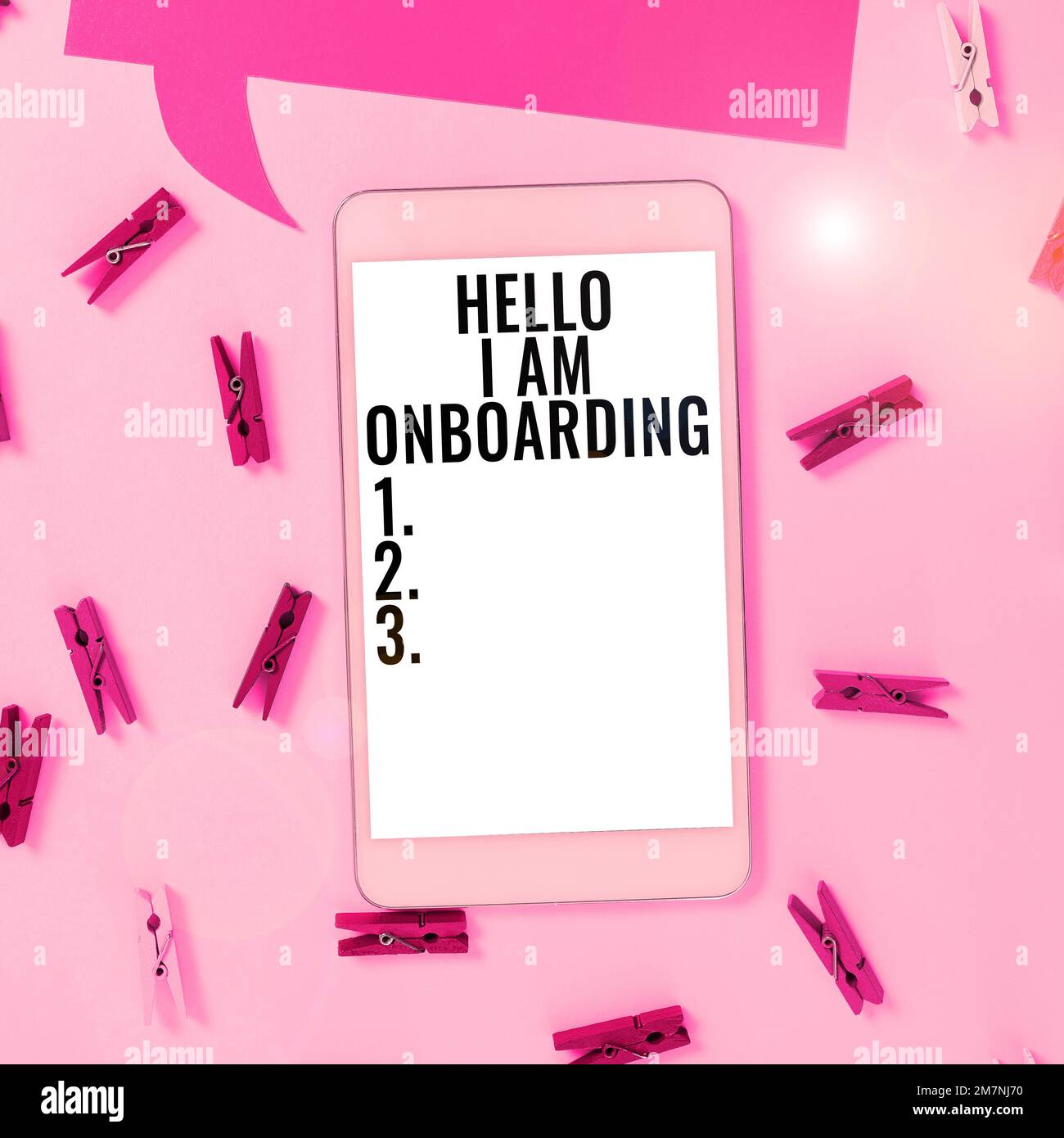 Sign displaying Hello I Am Onboarding, Conceptual photo Action Process ...