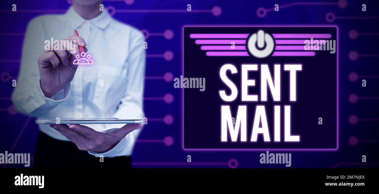 Conceptual display Sent Mail. Business overview Event where a letter to ...