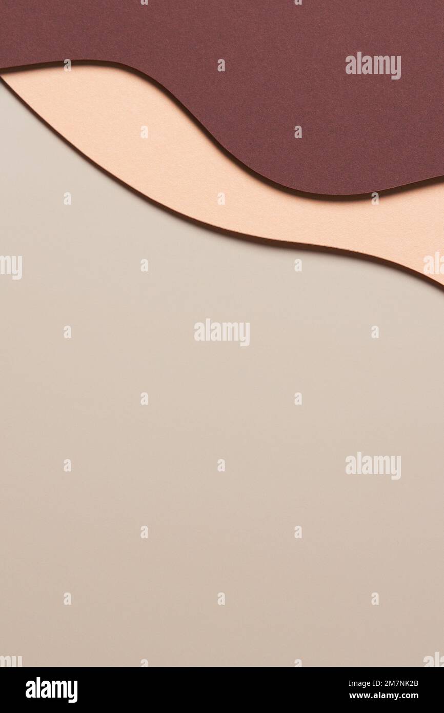 Beige colored paper texture background. Minimal paper cut style ...