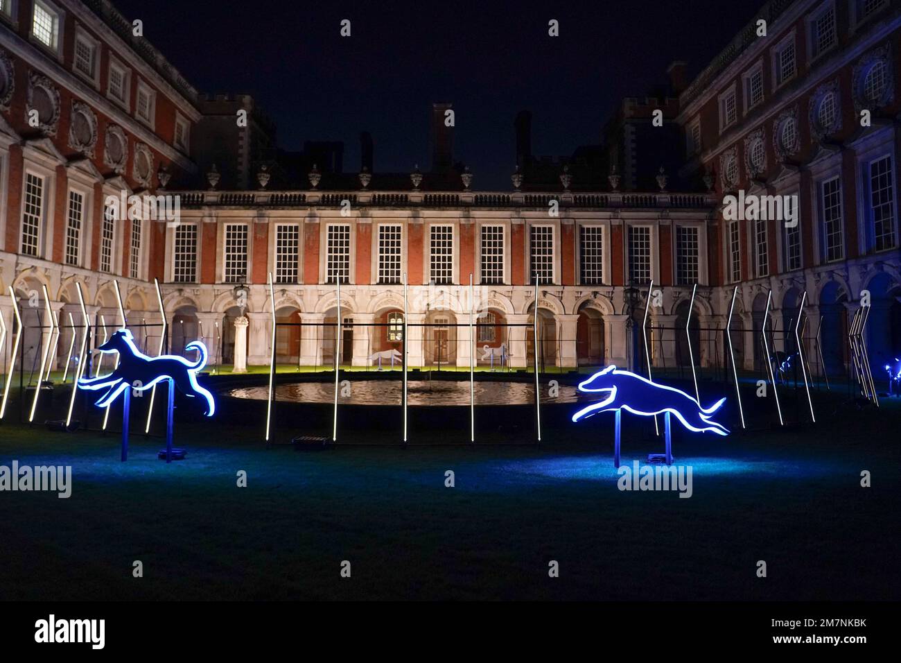 General view of the installations of Palace of Light, at Hampton Court ...
