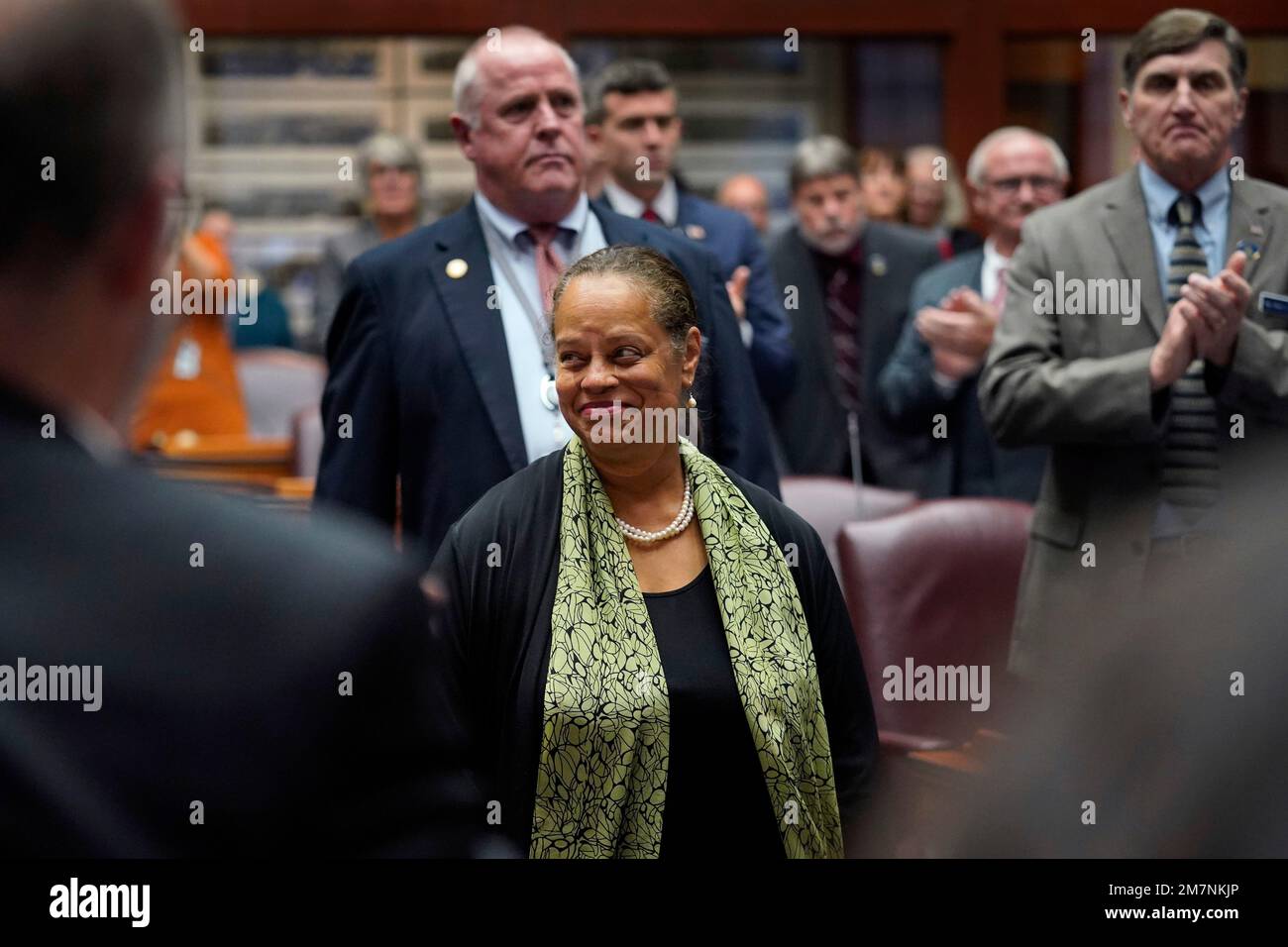 State Rep. Rachel Talbot Ross receives applause after being elected ...