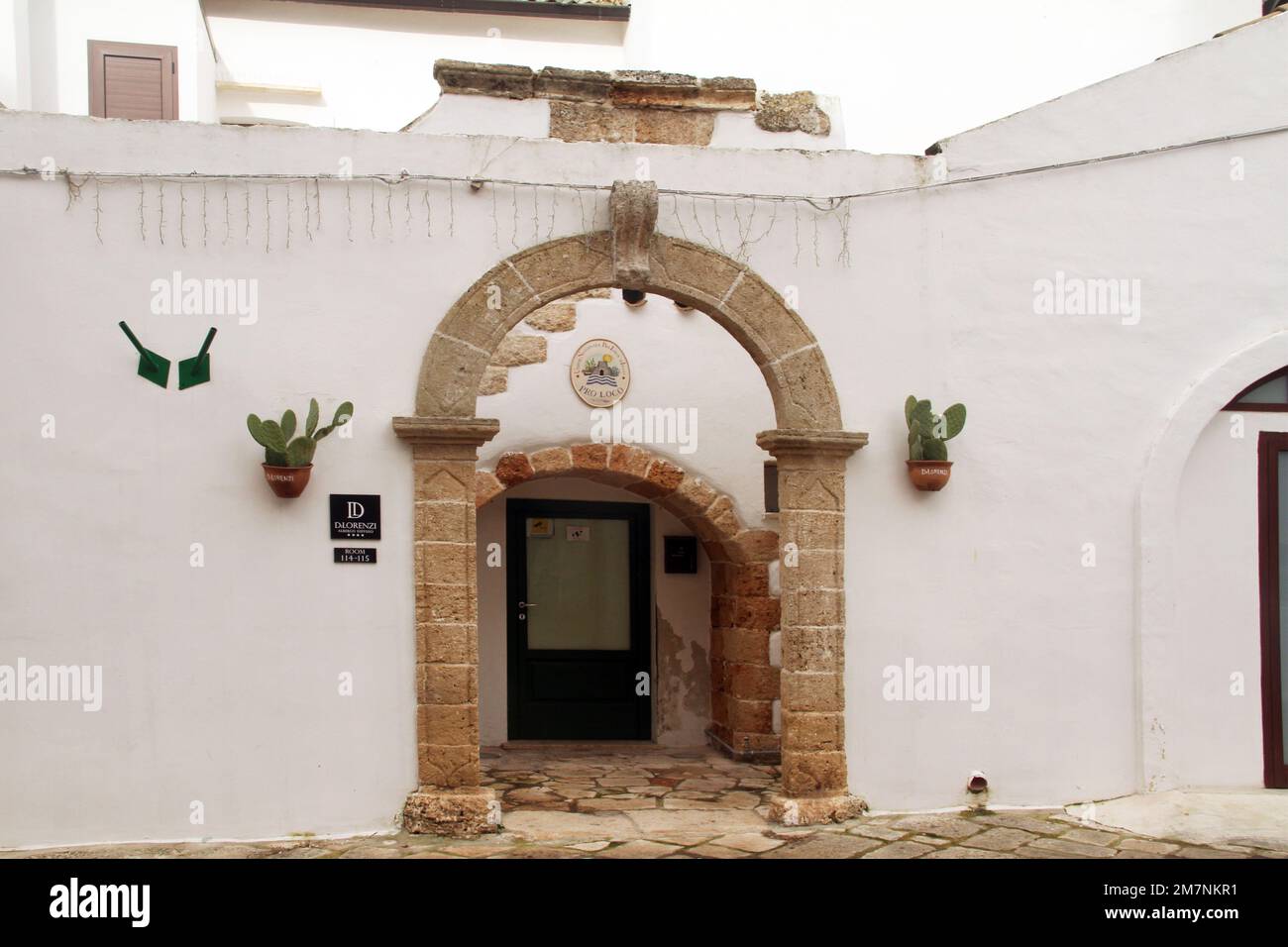 Renovated structure, now used as a business, in the historical center ...