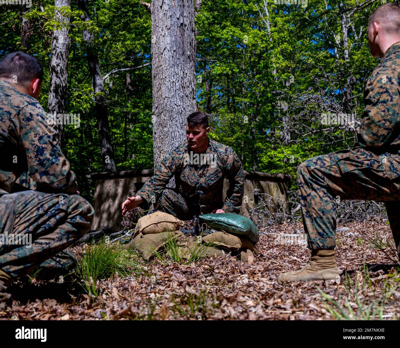 Captain Adam R. West, platoon commander, Bravo Company, Marine Barracks ...