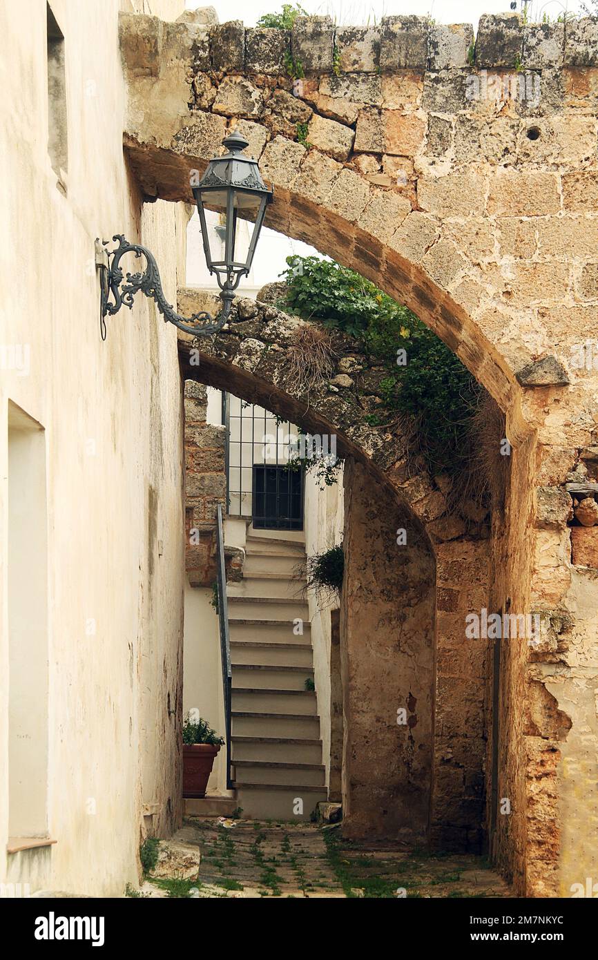 Architecture in the historical center of Felline, Italy Stock Photo - Alamy