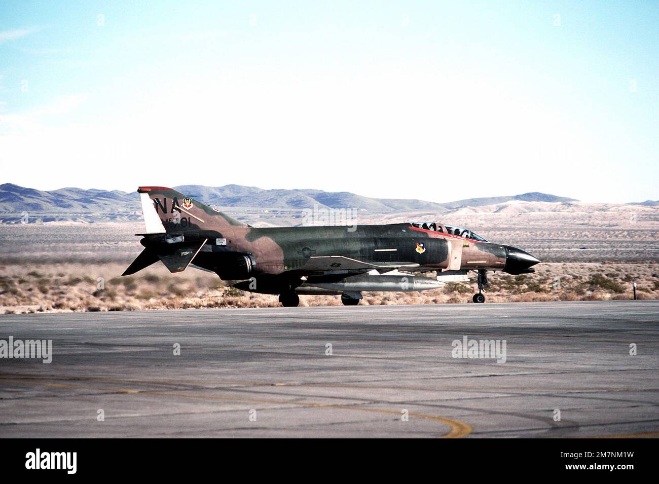 A right side view of an F-4E Phantom II aircraft assigned to the 474th ...