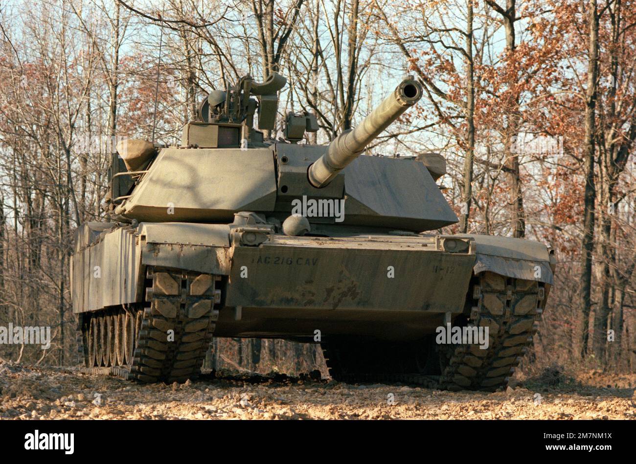 Front view of the XM-1 Abrams tank, which will replace the M-60 series ...