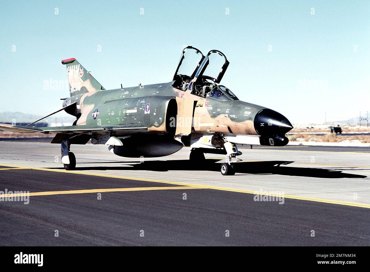Front view of an F-4E Phantom II aircraft assigned to the 474th ...