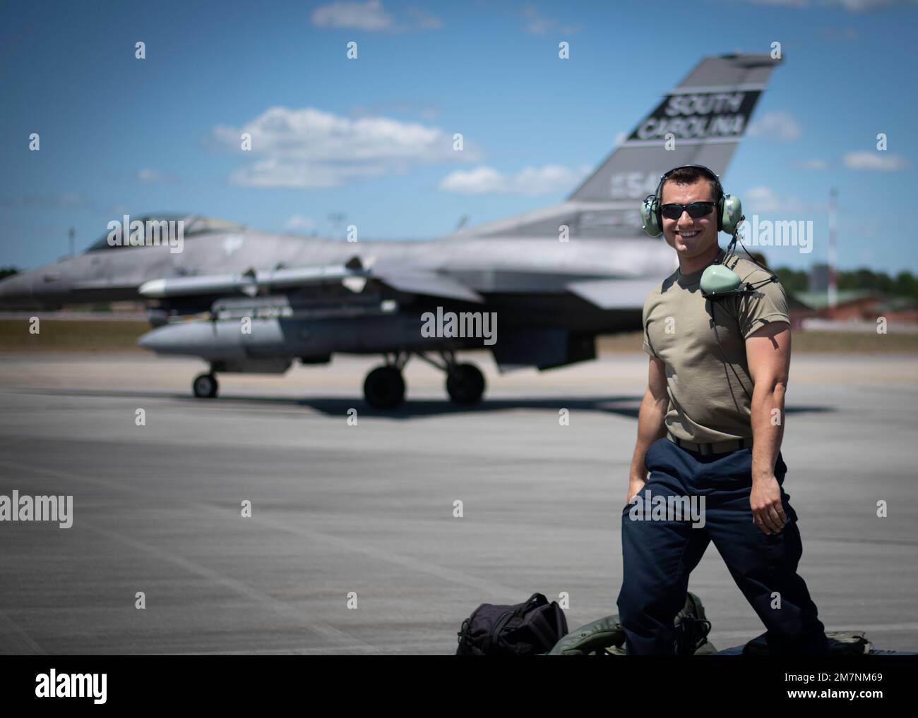U.S. Air Force Senior Airman Joseph DePace, crew chief, 157th Fighter ...