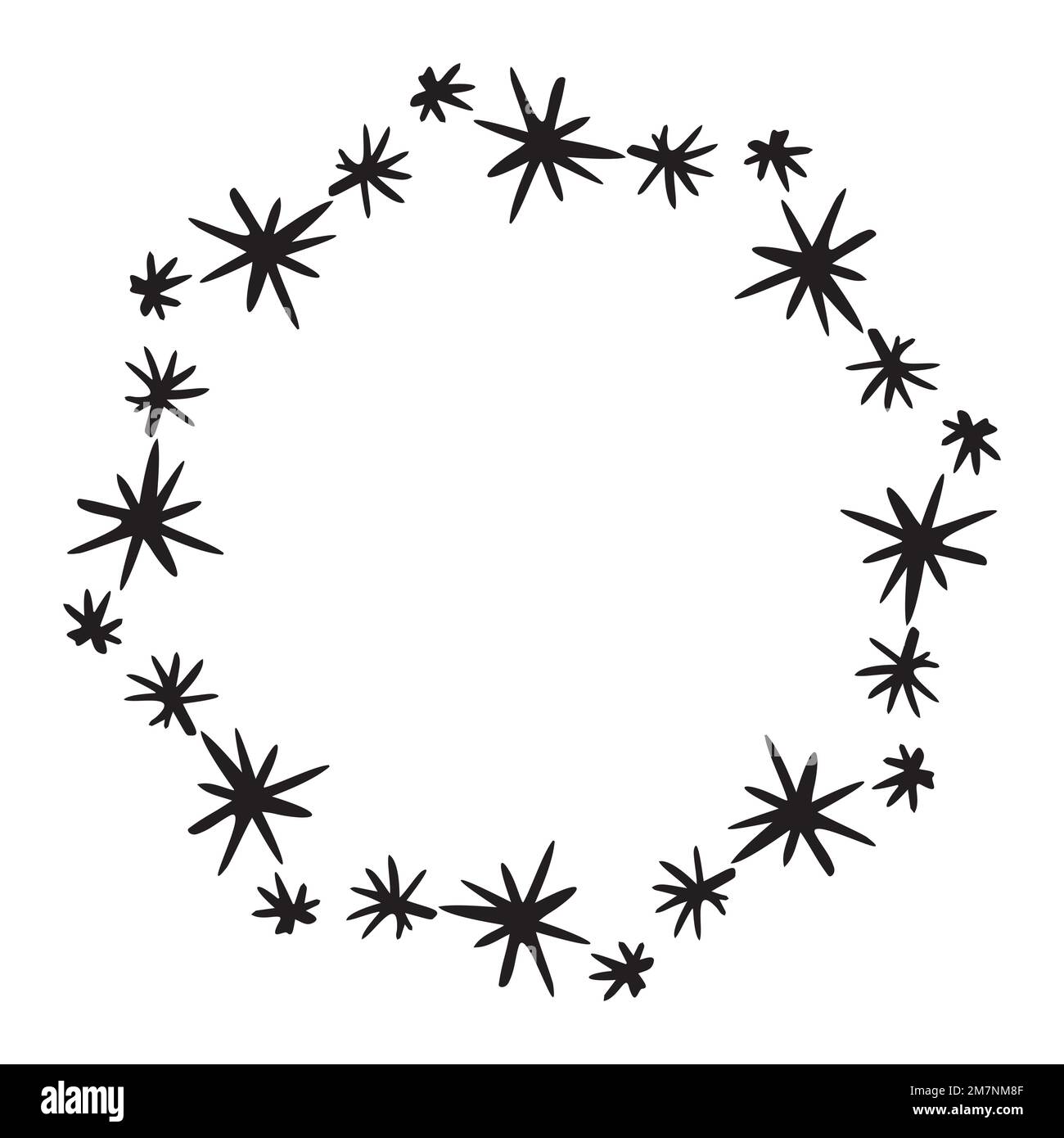 Outdoor forest vector frame. Scandi block print woodland border Stock ...