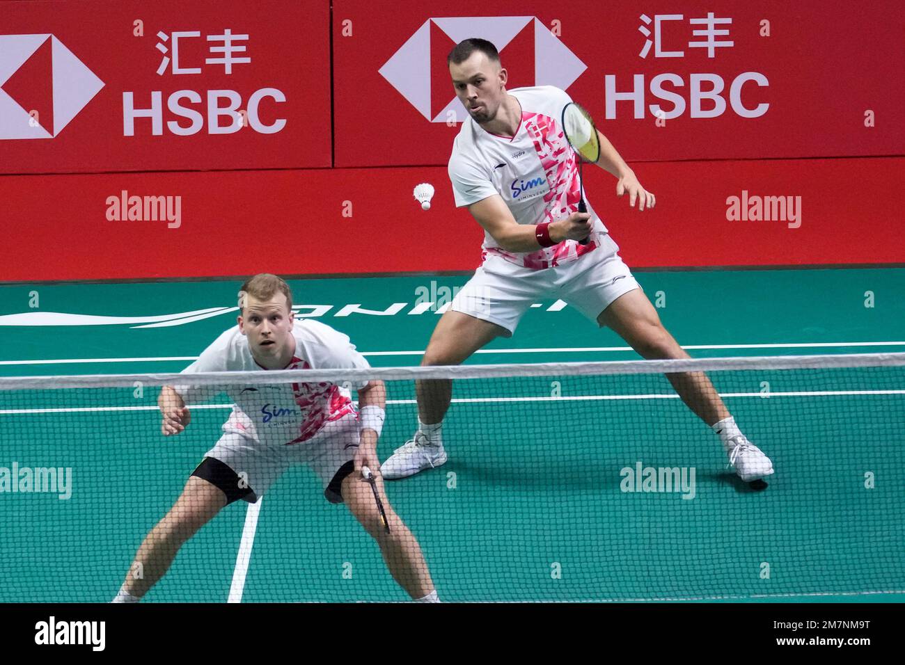 Denmark's Anders Skaarup Rasmussen,right, and Kim Astrup compete ...