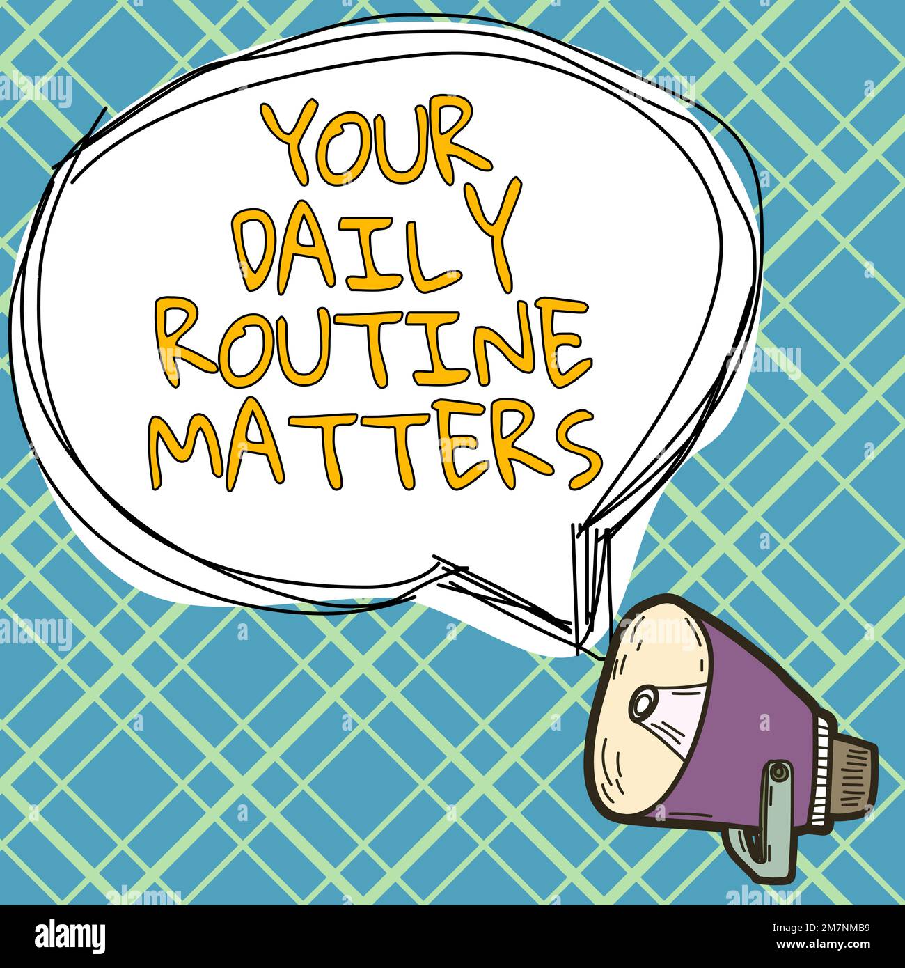 Text caption presenting Your Daily Routine Matters. Business overview ...