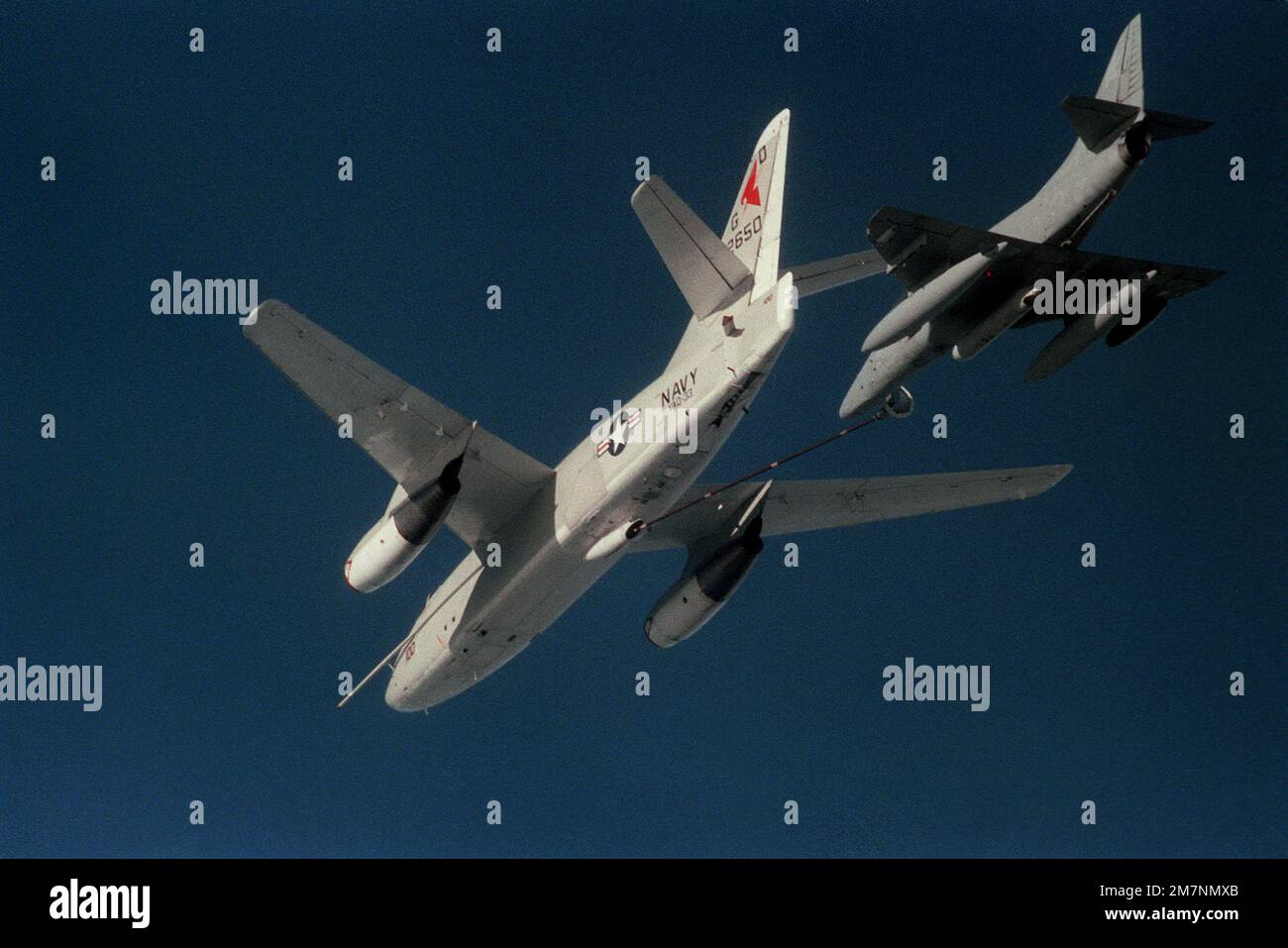 Aerial underside view of an EA-3B Skywarrior aircraft of Tactical ...