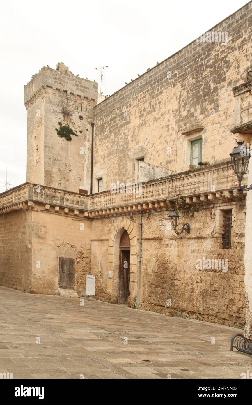 Felline, Italy. Exterior view of the 12th century castle Stock Photo ...