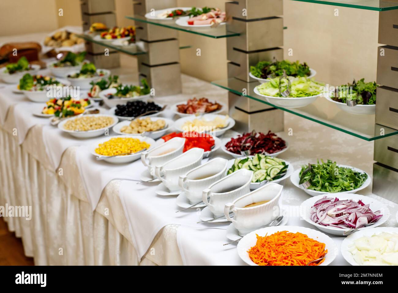 Self serve service buffet table bar food hi-res stock photography and ...