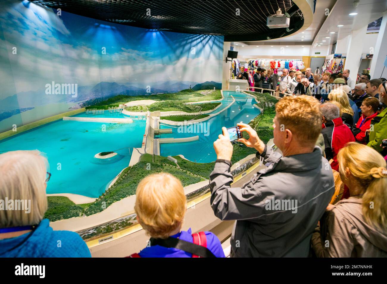 Scale Model, The Three Gorges Dam Project, Yangtze River, China Stock ...