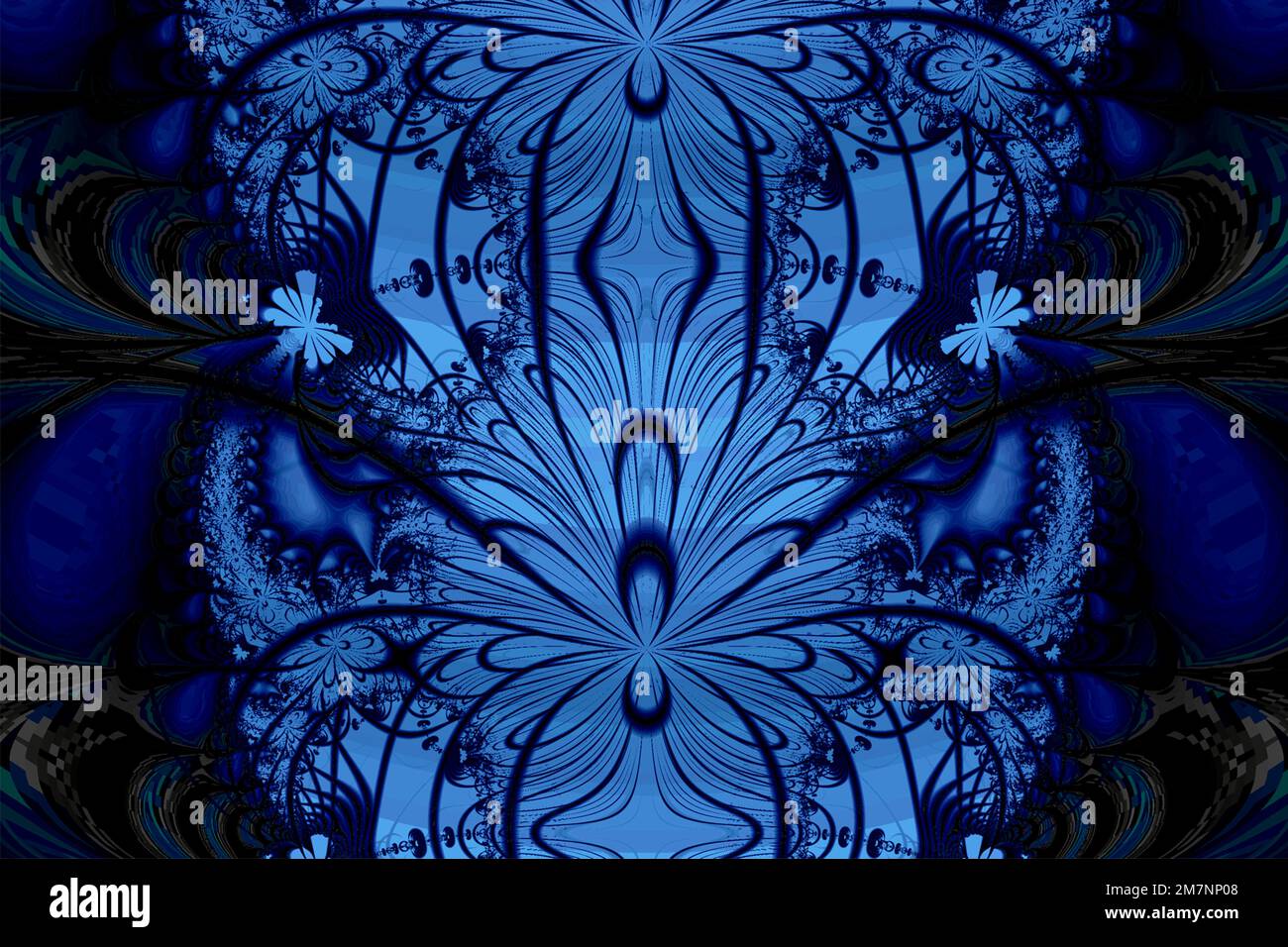 black and blue abstract line drawing, digital graphics, design Stock ...