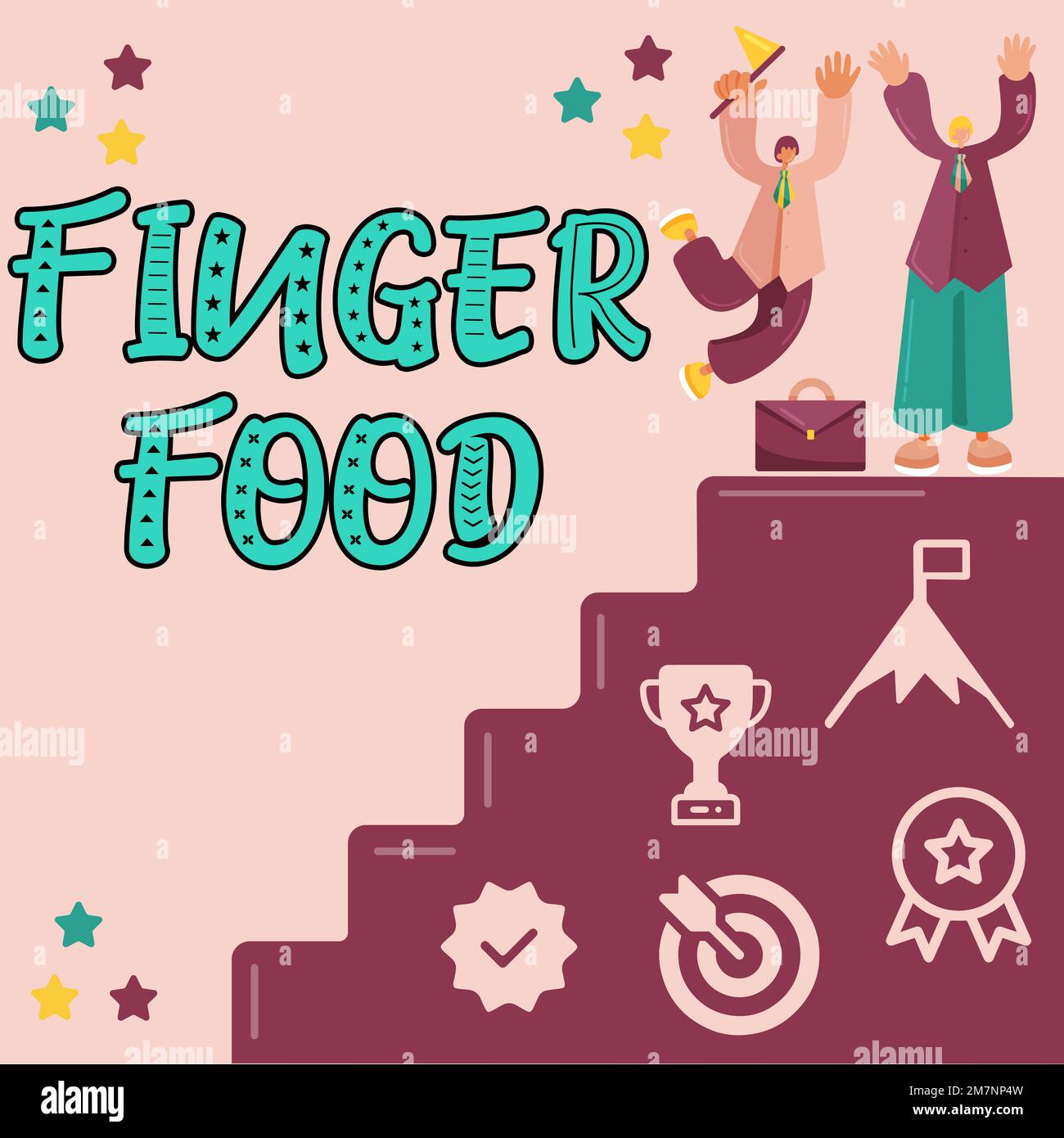 Text showing inspiration Finger Food. Word Written on products and ...