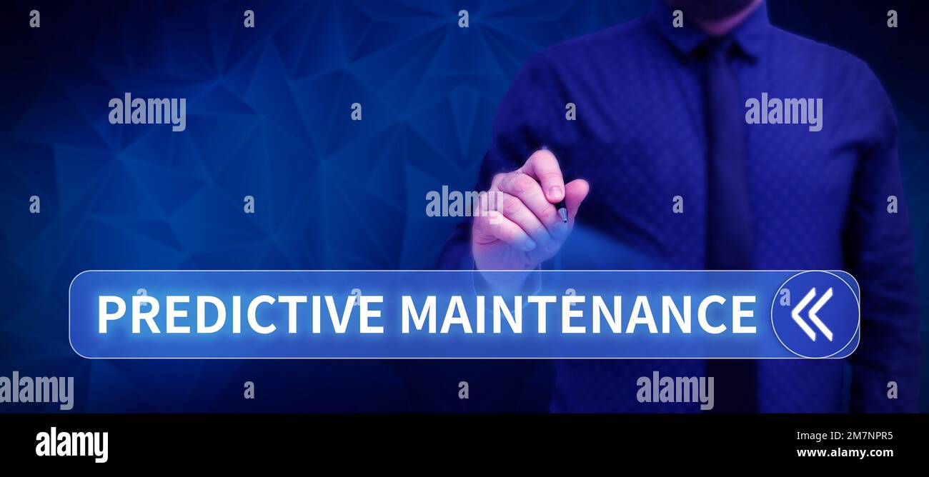 Text sign showing Predictive Maintenance. Business approach Predict ...