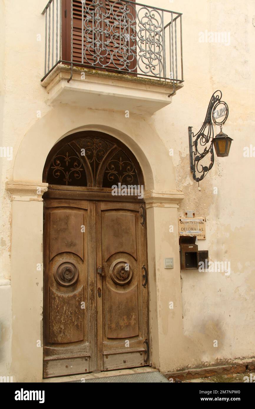 Architectural details in the historical center of Felline, Italy Stock ...