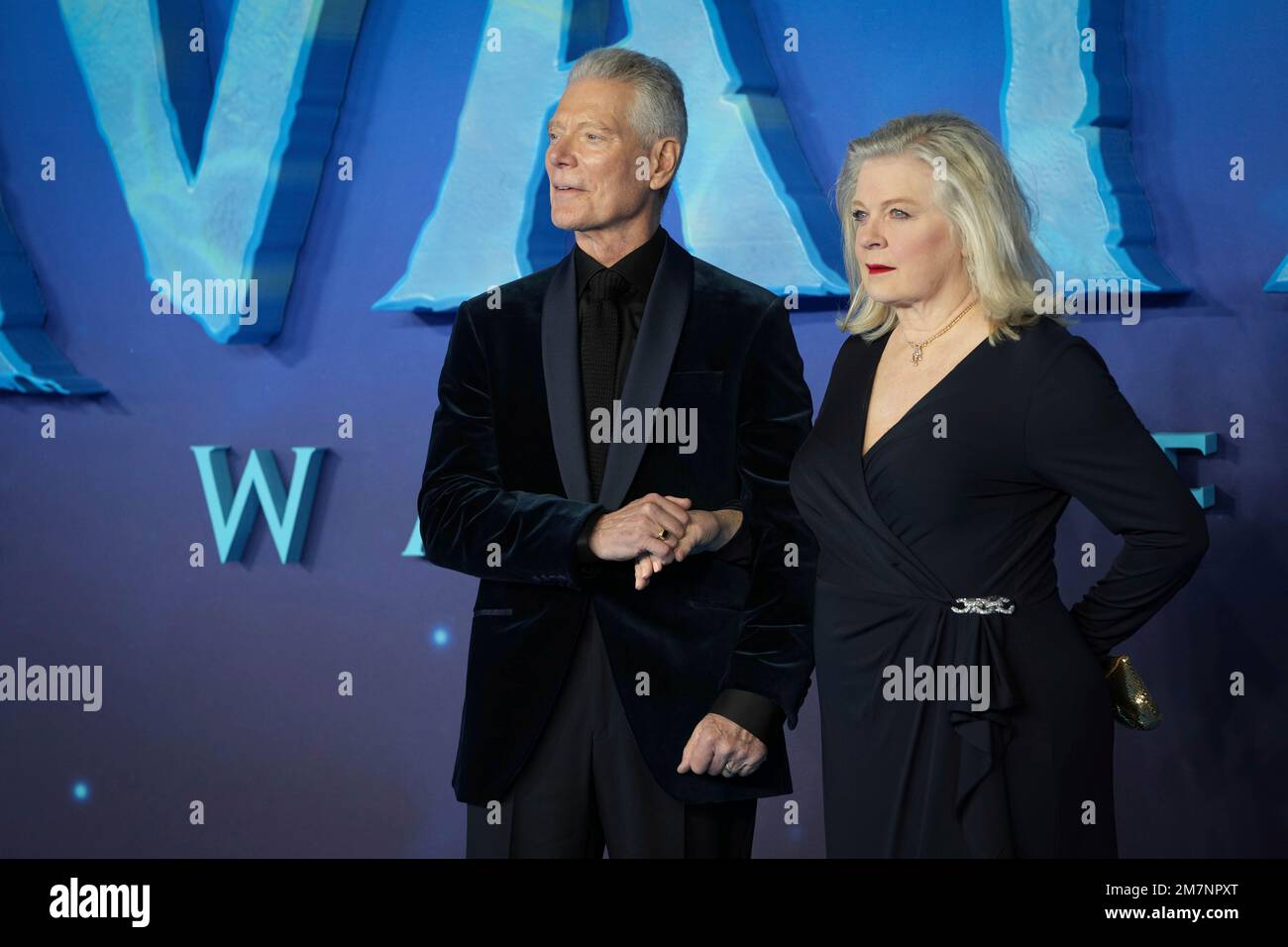 Stephen Lang, left, and Kristina Watson pose for photographers upon ...