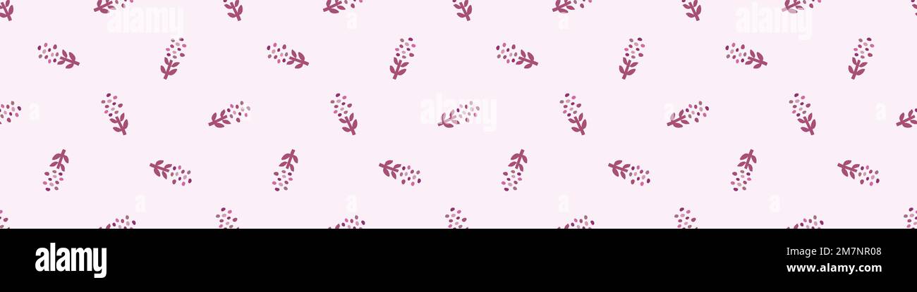 Viva magenta floral border. Vector color of the year flower washi tape ...