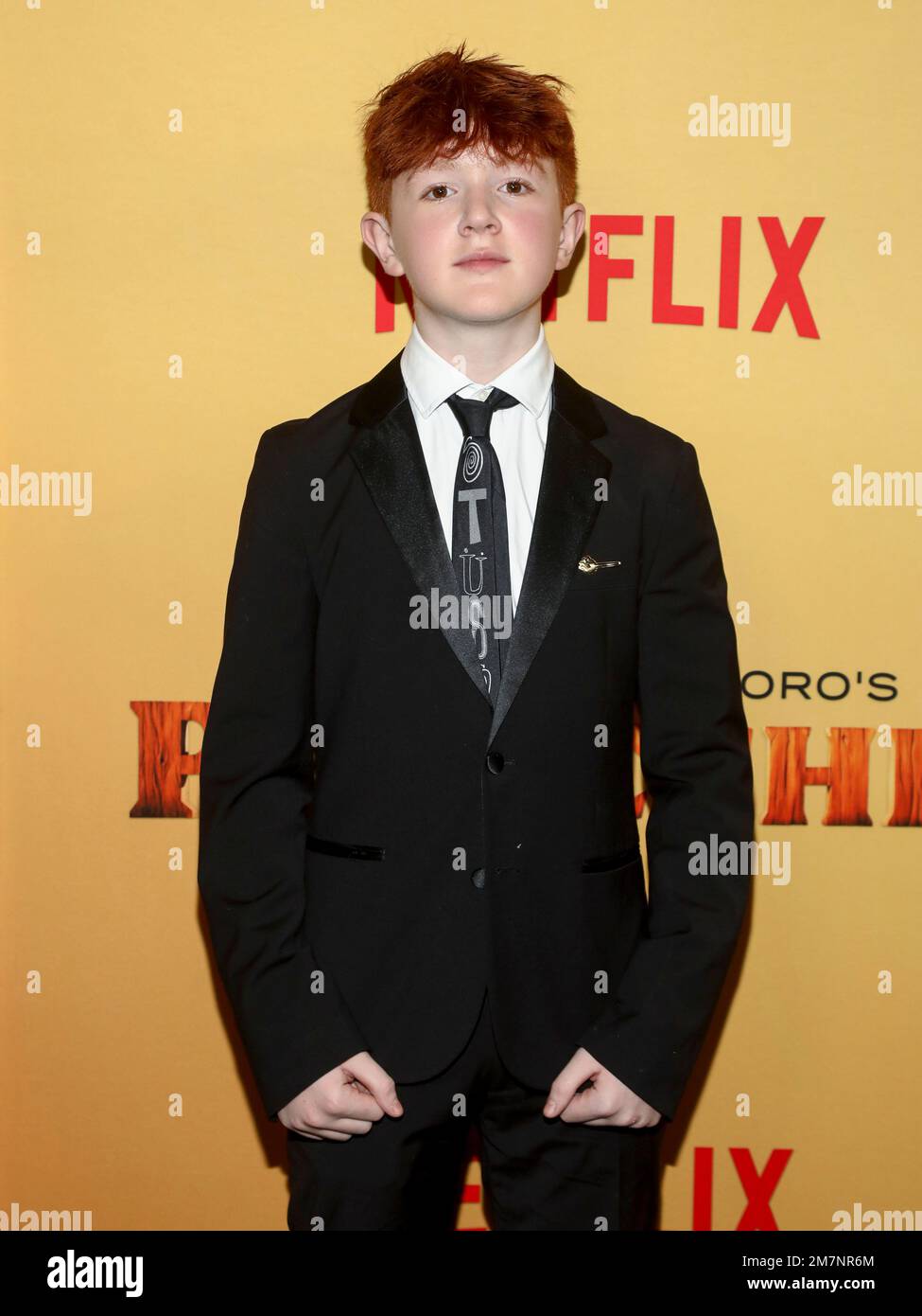 Actor Gregory Mann attends the premiere of "Guillermo del Toro's Pinocchio" at the Museum of ...