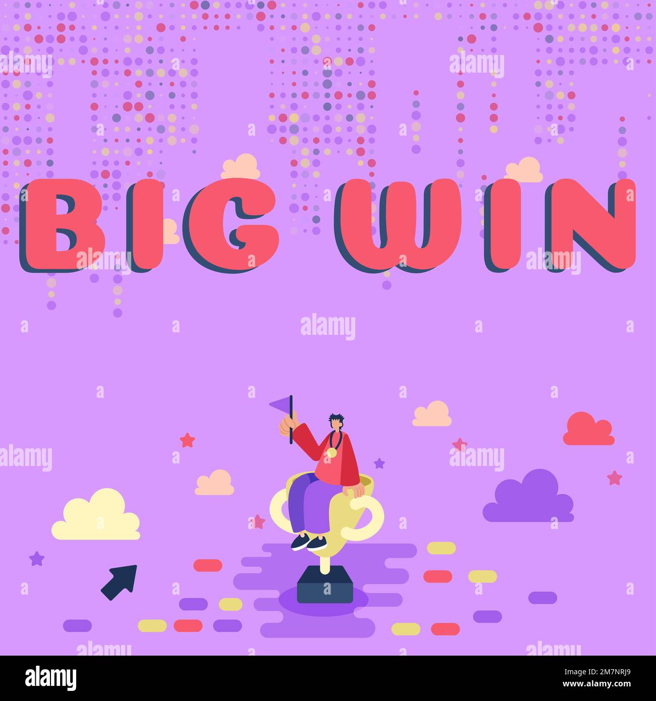 Conceptual caption Big Win. Business approach having won an important ...