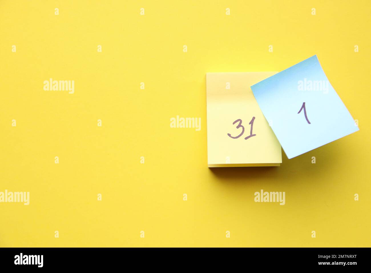 The number 1 and 31 in the calendar. Calendar pages Stock Photo - Alamy
