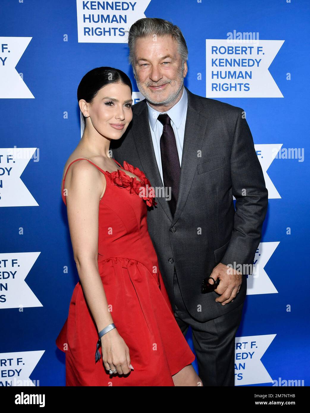 Alec Baldwin, right, and wife Hilaria Baldwin attend the Robert F ...