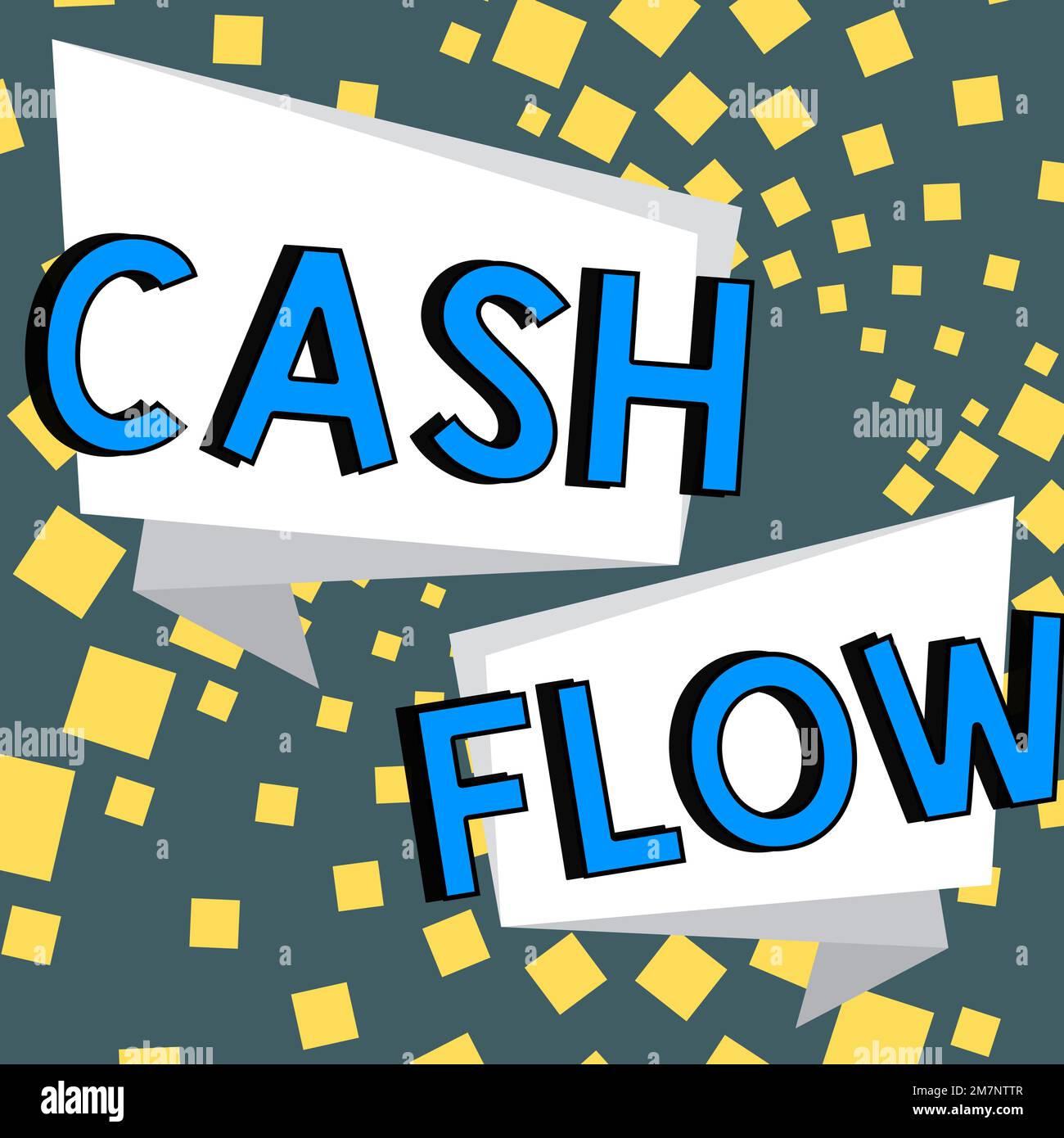 Conceptual caption Cash Flow. Word Written on Movement of the money in ...
