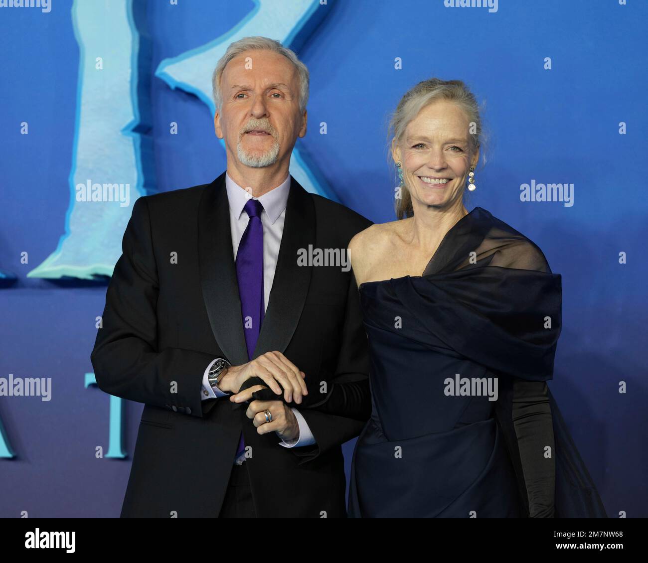 Director James Cameron, left, and Suzy Amis Cameron pose for ...