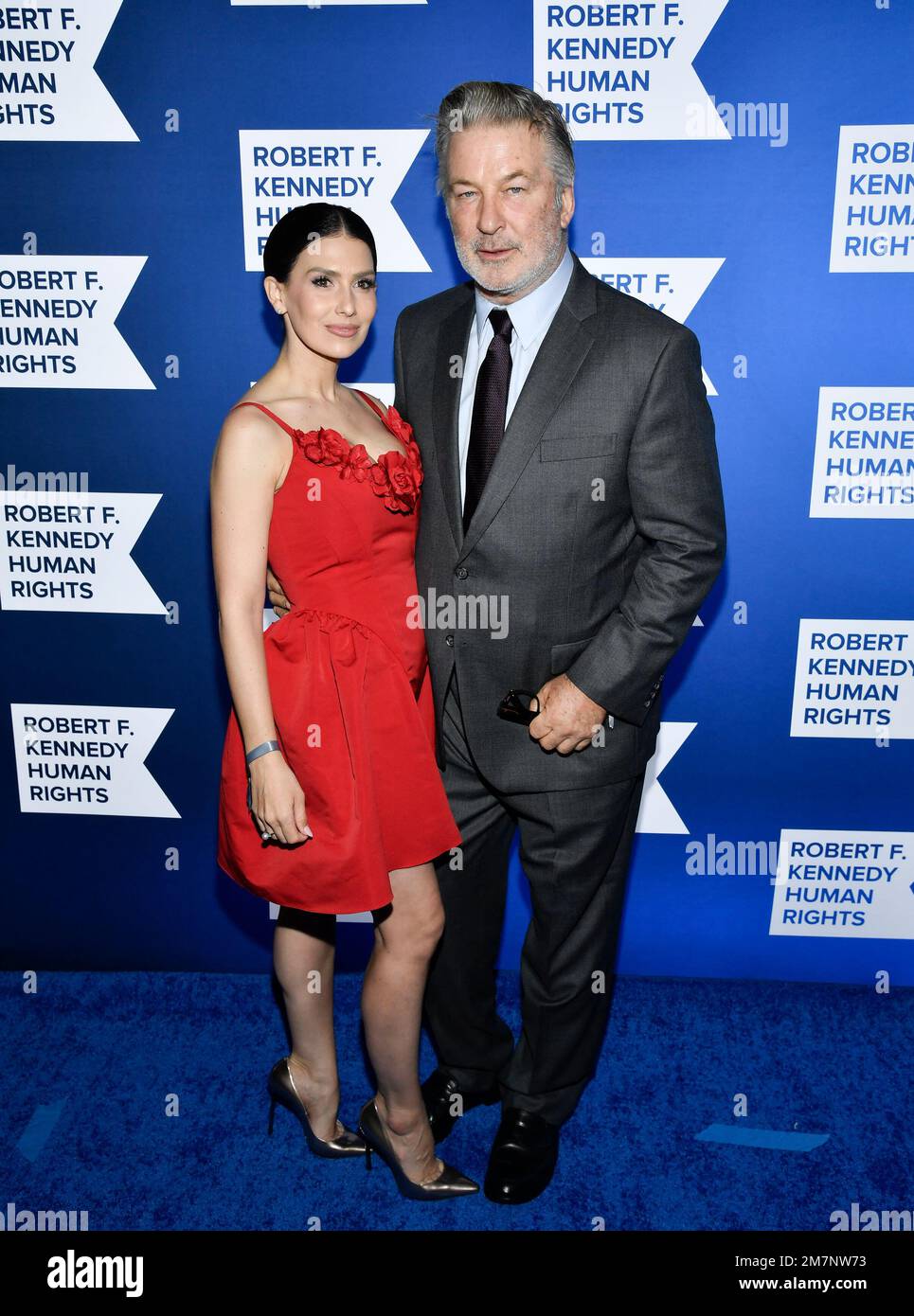 Alec Baldwin, right, and wife Hilaria Baldwin attend the Robert F ...