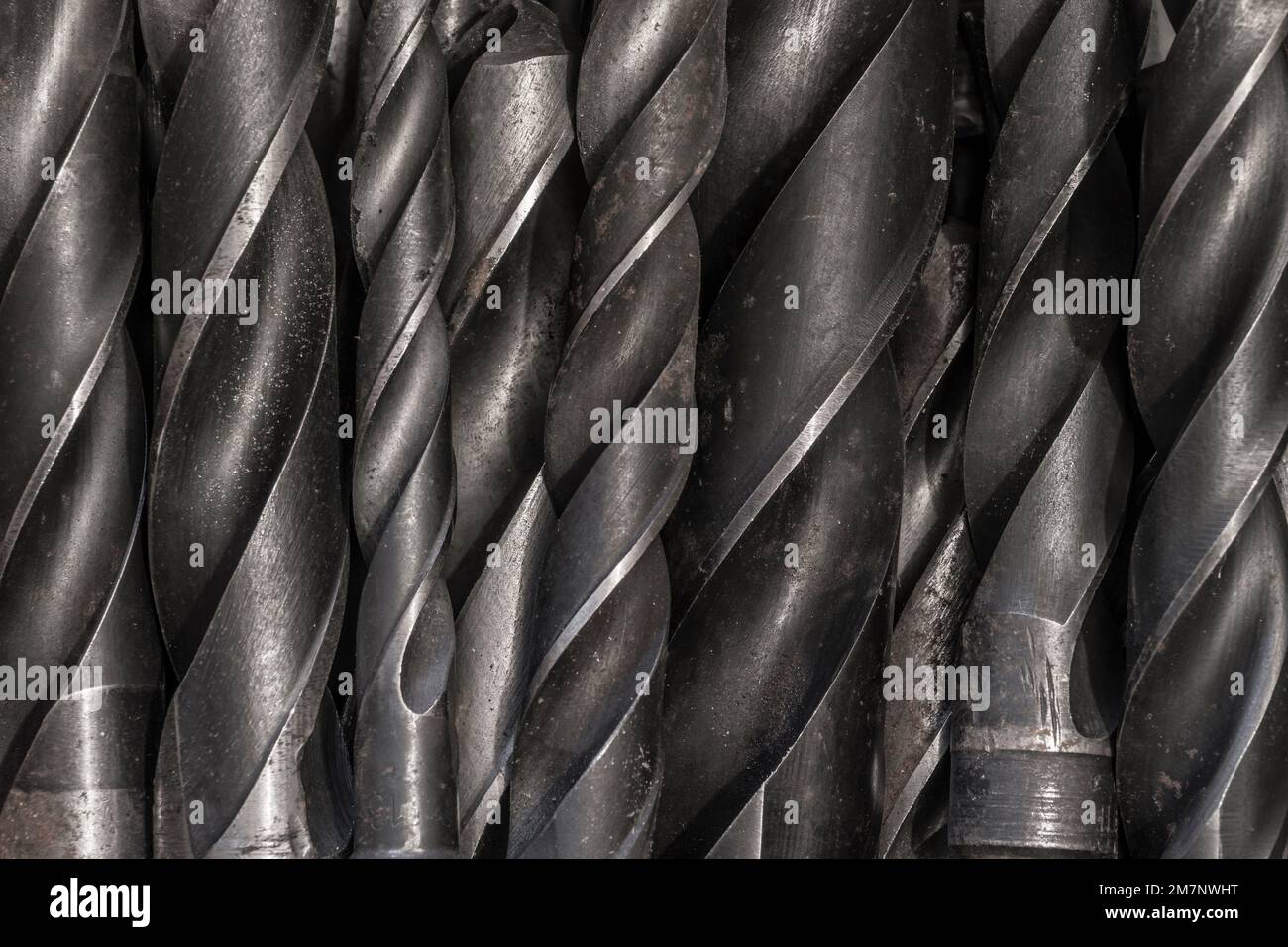 background pattern of used drilling tools Stock Photo - Alamy