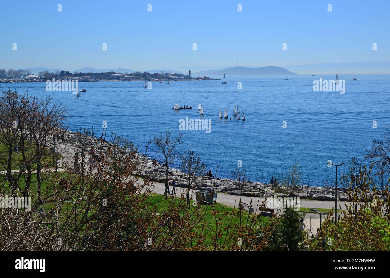 Moda and Historical Moda Pier is in Istanbul, Turkey Stock Photo - Alamy