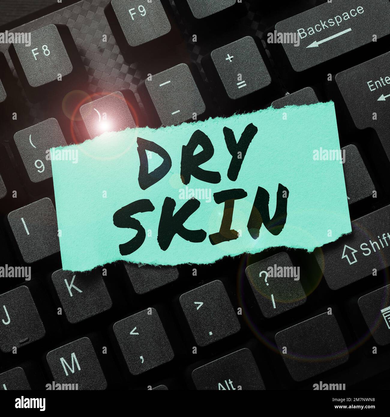 Hand writing sign Dry Skin, Word for uncomfortable condition marked by ...