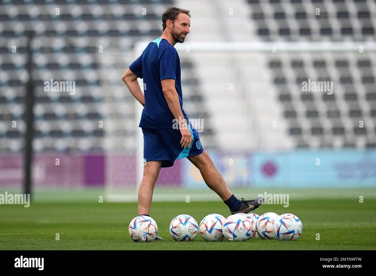 England's head coach Gareth Southgate watches his team during an ...