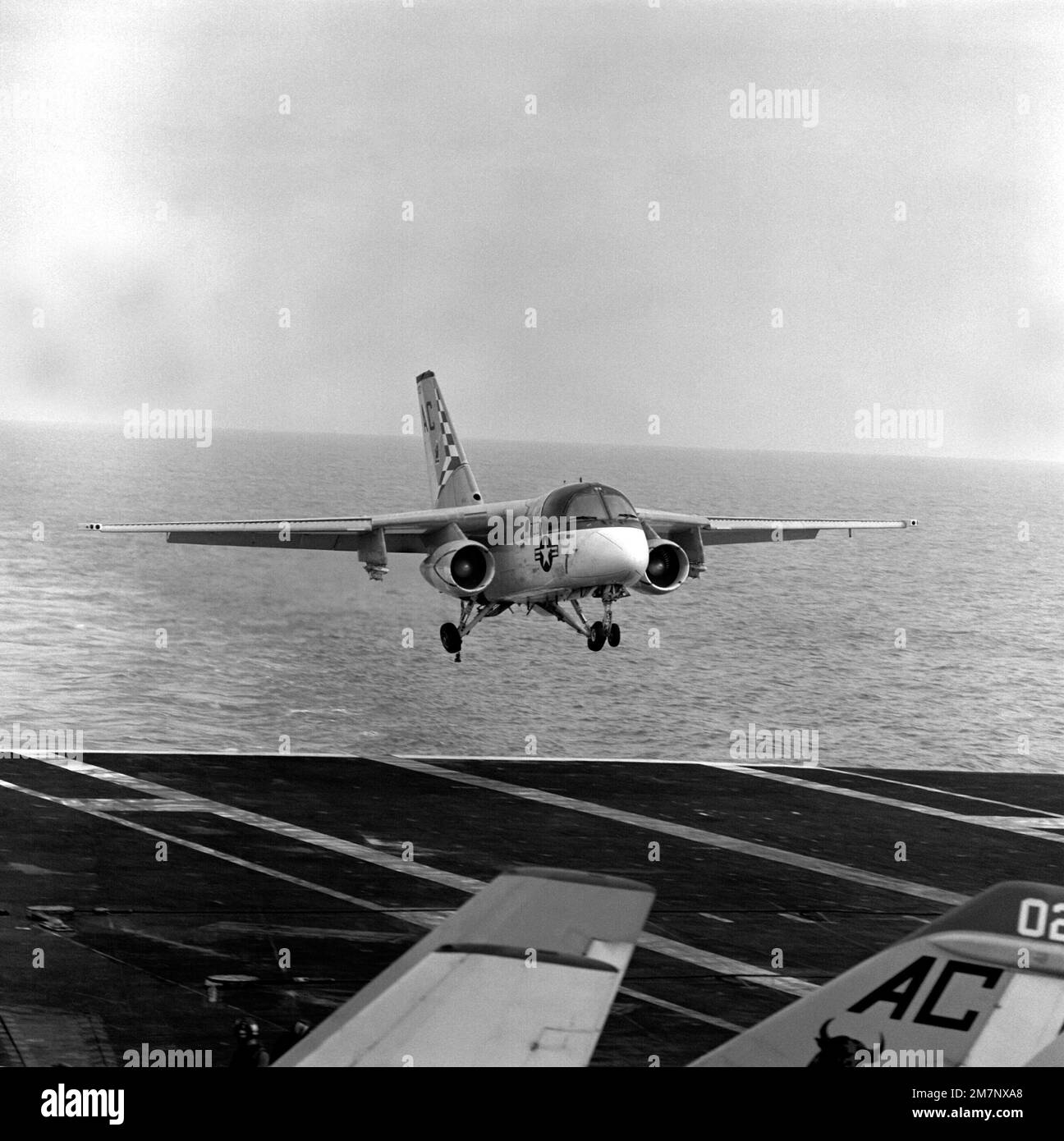 Right front view of an S-3A Viking aircraft from Air Anti-submarine ...