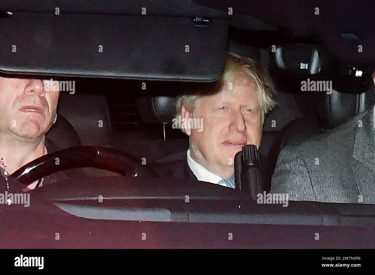 Former prime minister Boris Johnson arrives to give a speech at the ...