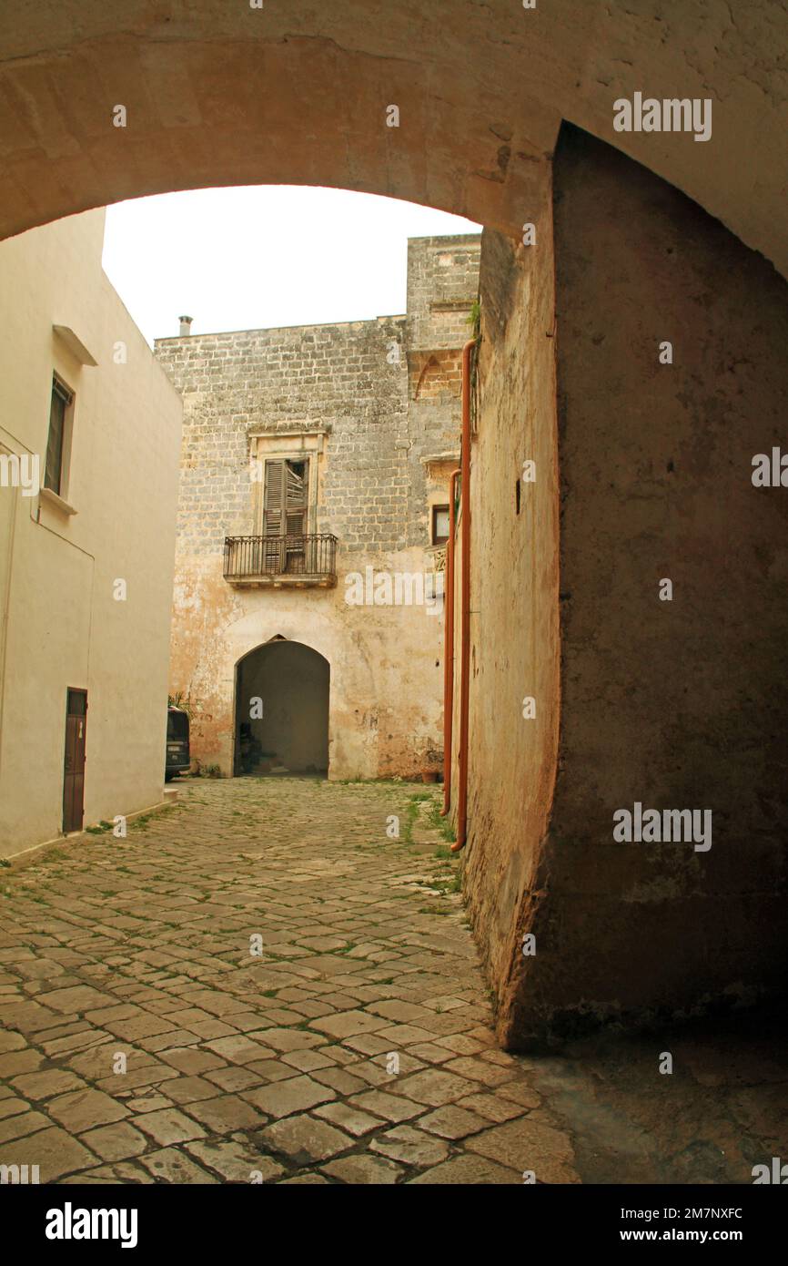 Racale, Italy. Castello Baronale, a noble palace built in the 14th ...