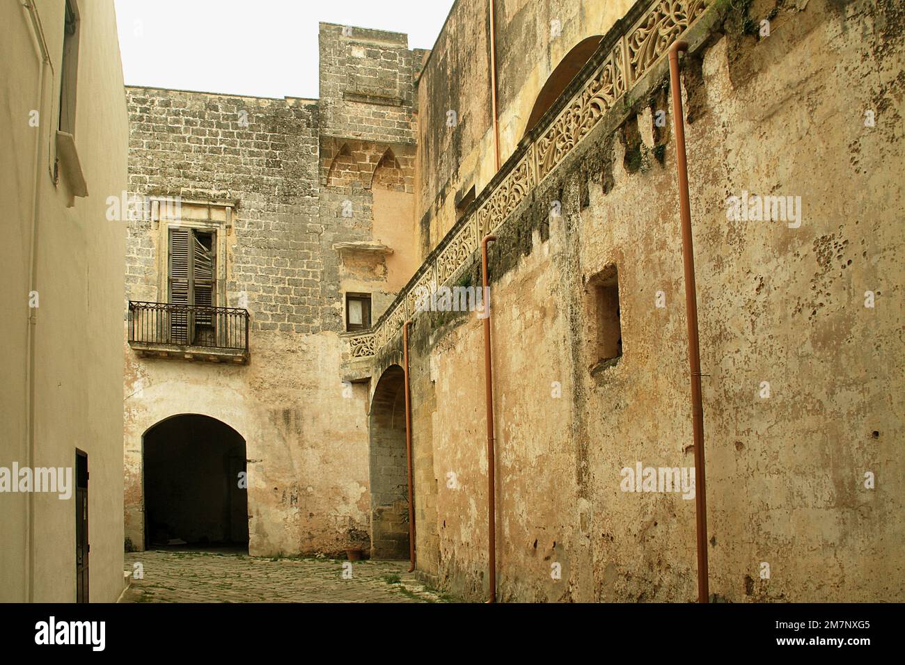 Racale, Italy. Castello Baronale, a noble palace built in the 14th ...