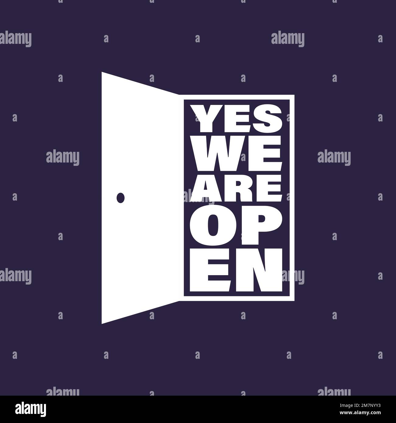 Yes We Are Open. New normal for life. New start Stock Vector Image ...
