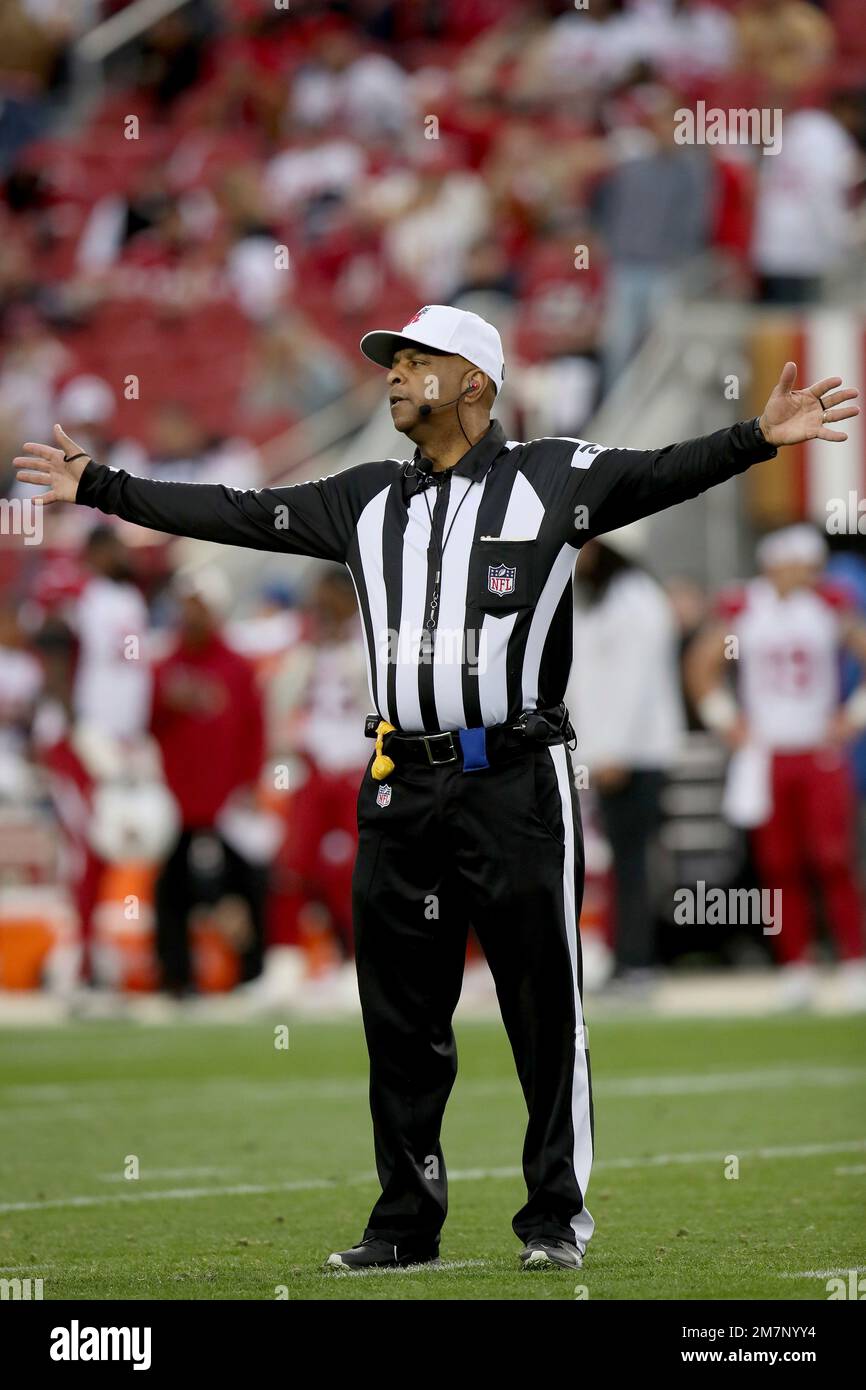 Referee Adrian Hill (29) signals during an NFL football game between ...
