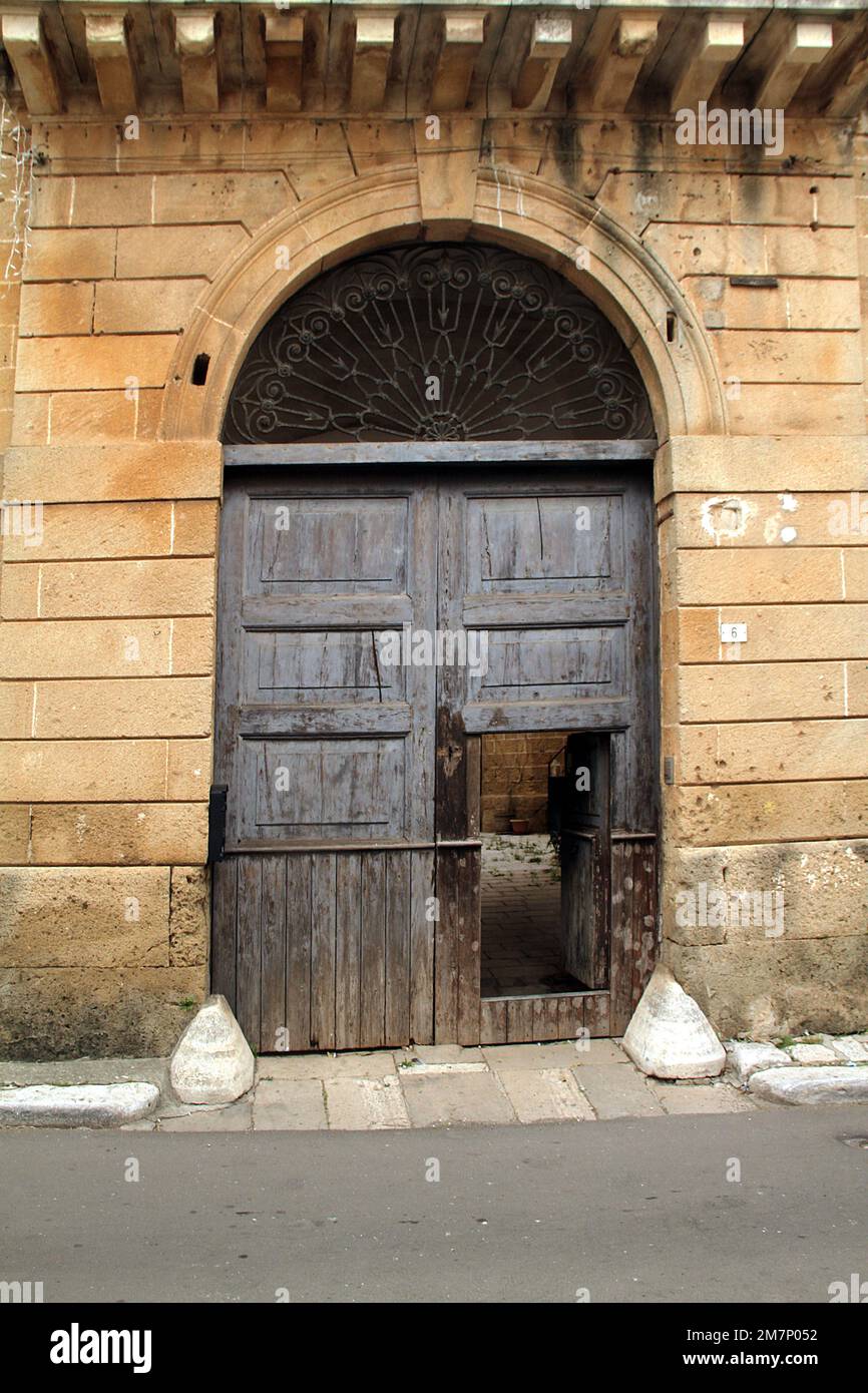 Gateway in the historical center of Racale, Italy Stock Photo - Alamy