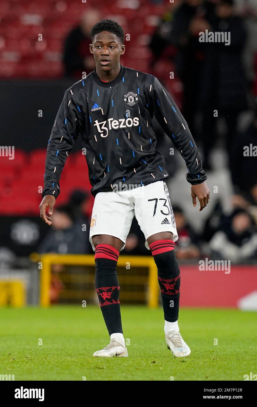 Manchester, England, 10th January 2023. Kobbie Mainoo of Manchester ...