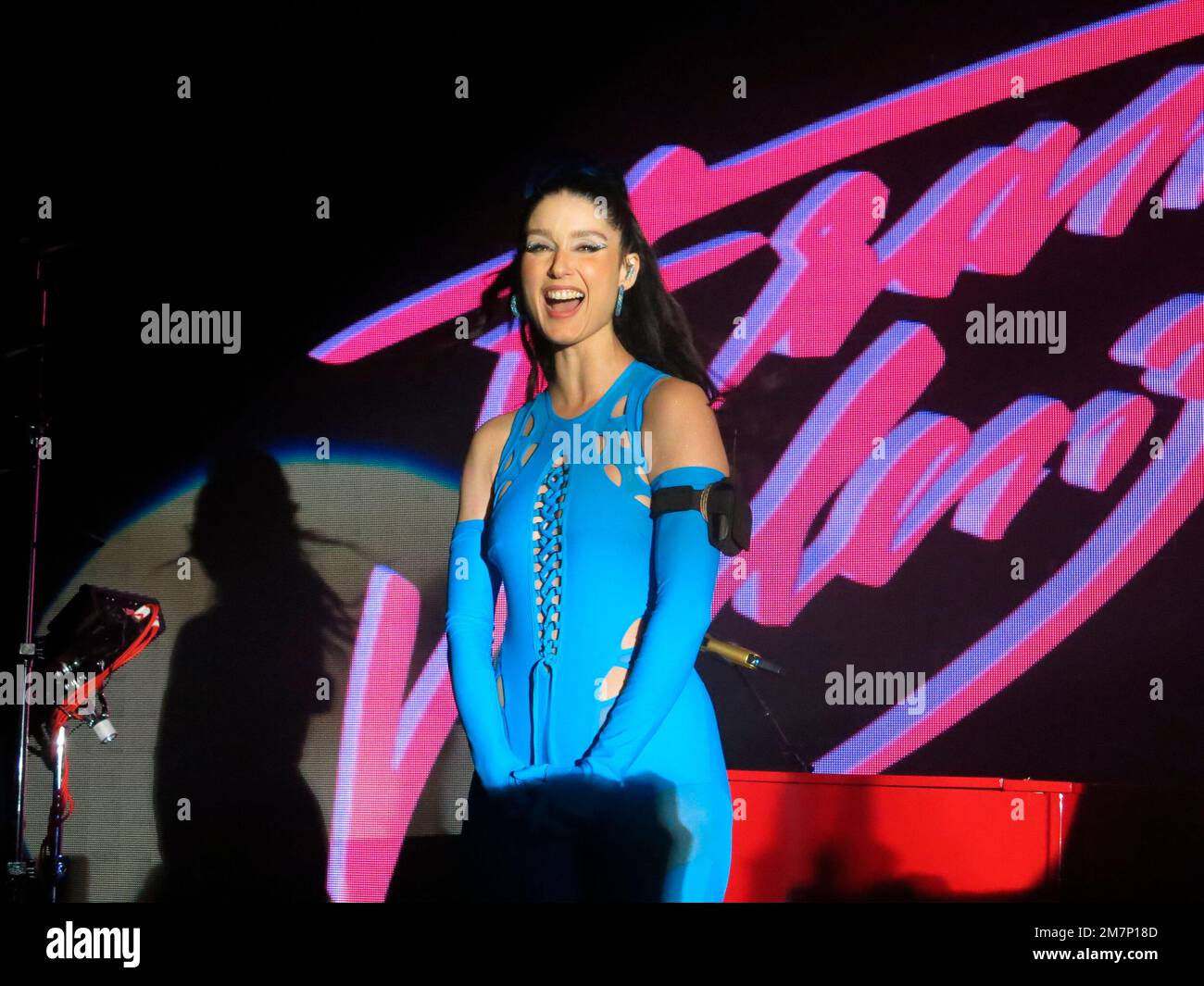 Chilean singer-songwriter Francisca Valenzuela smiles during her ...