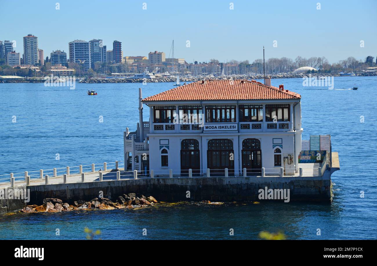 Moda and Historical Moda Pier is in Istanbul, Turkey Stock Photo - Alamy