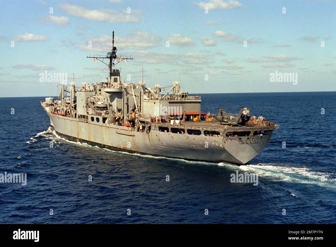 A port quarter view of the Mars class combat stores ship USS WHITE ...