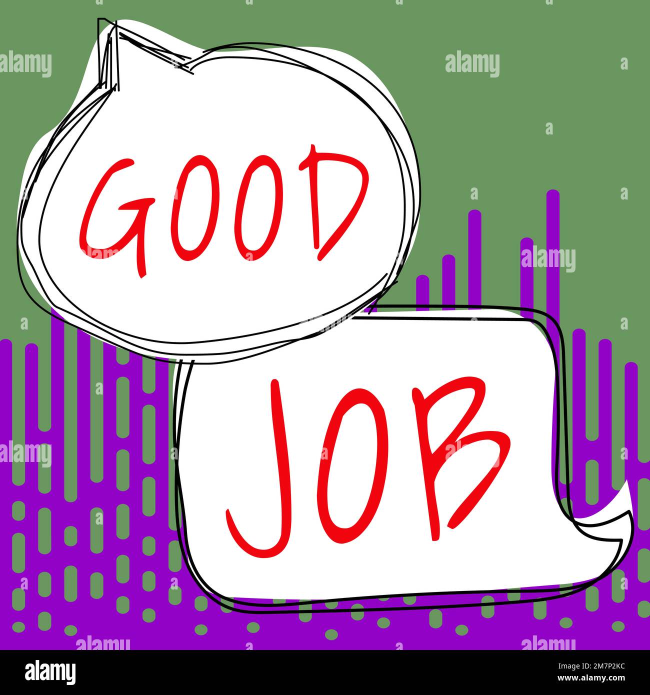 Sign displaying Good Job. Business overview encourage someone for his ...