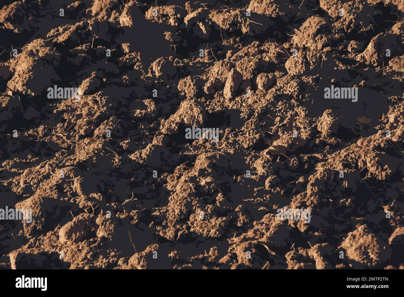 Realistic illustration of soil texture background. Fertile soil ...