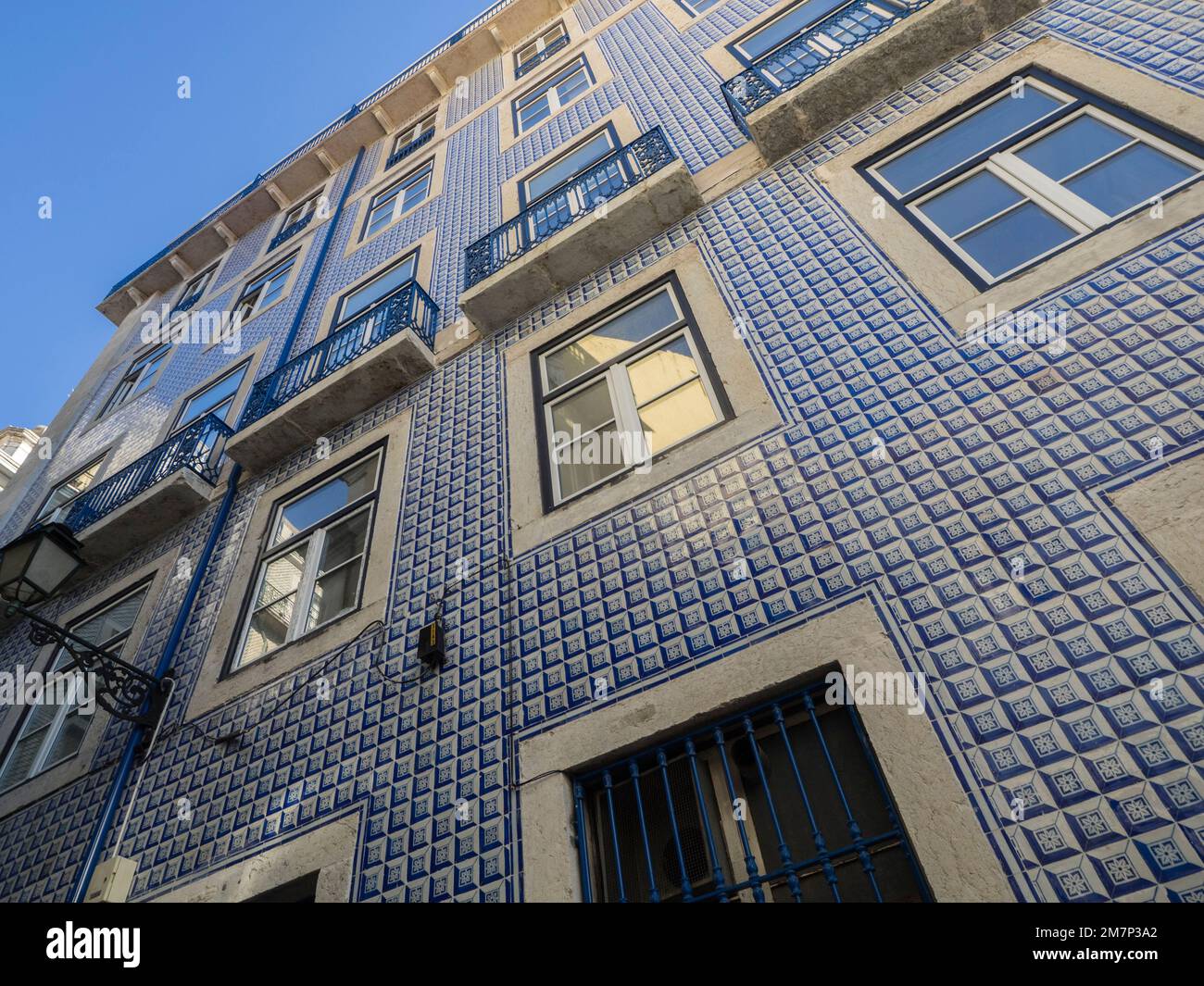 Facade typical blue tiles hi-res stock photography and images - Alamy